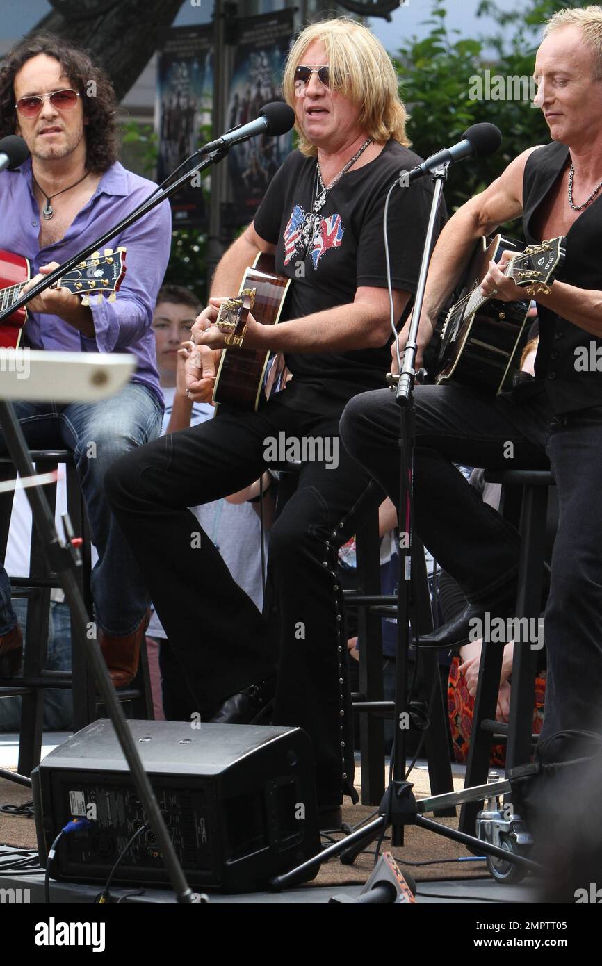 Def Leppard performs an acoustic set during a television appearance at ...