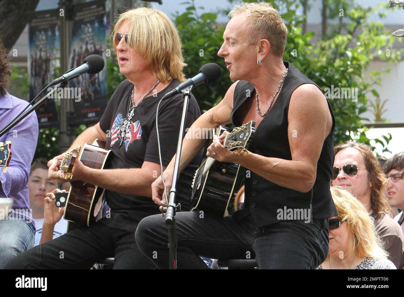 Def Leppard performs an acoustic set during a television appearance at ...