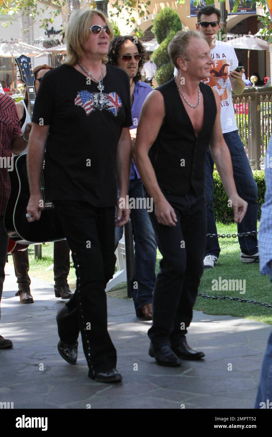 Def Leppard performs an acoustic set during a television appearance at ...