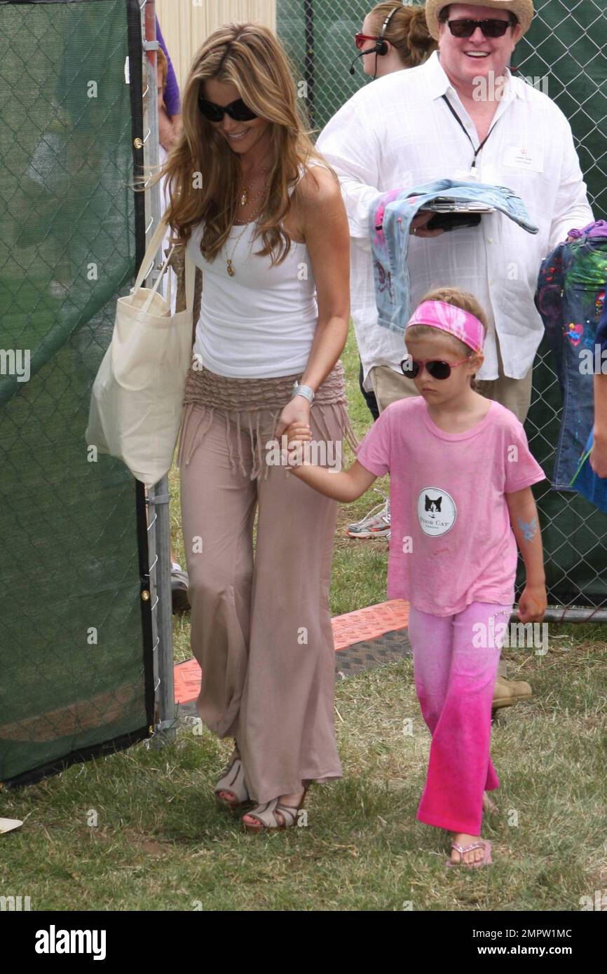 Actress Denise Richards with daughter Sam at Wadsworth Great Lawn for ...