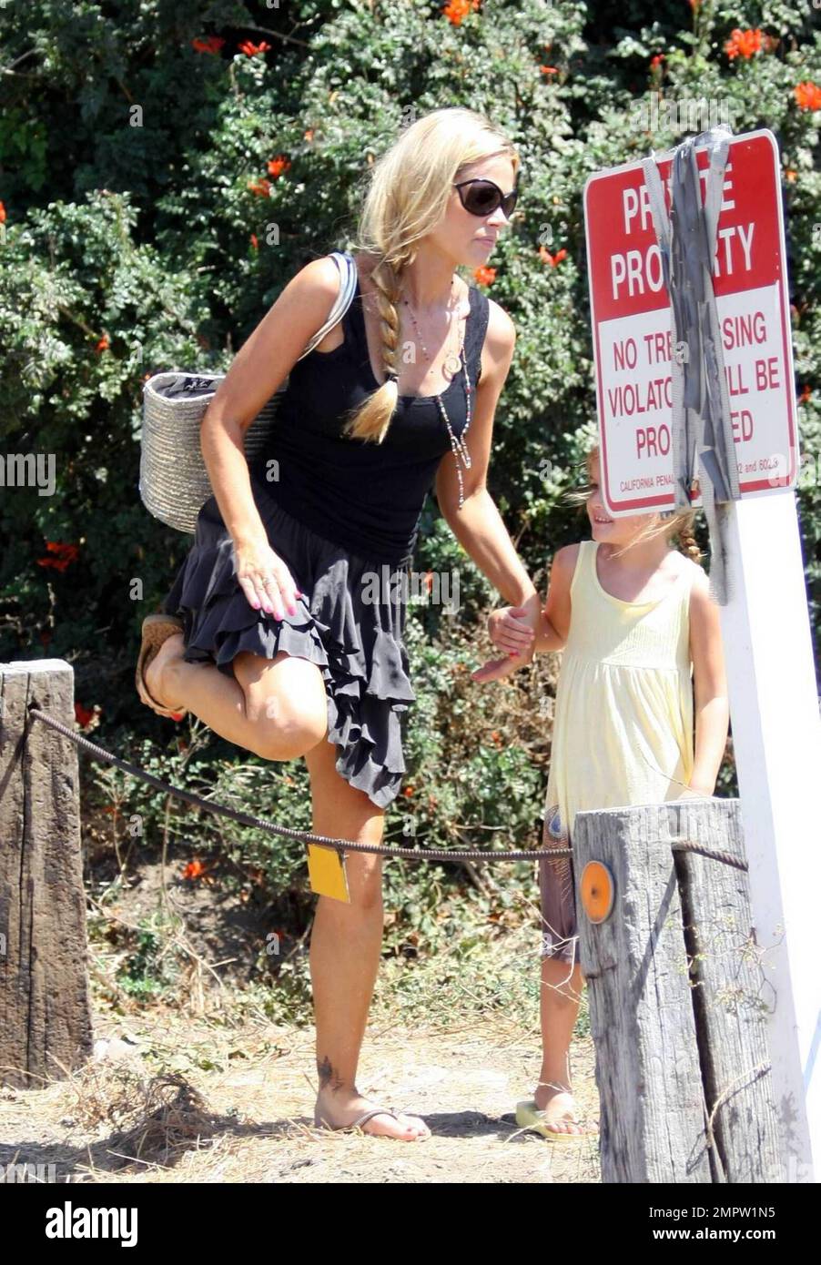 Denise Richards takes her two daughters, Sam and Lola Rose, to the park ...