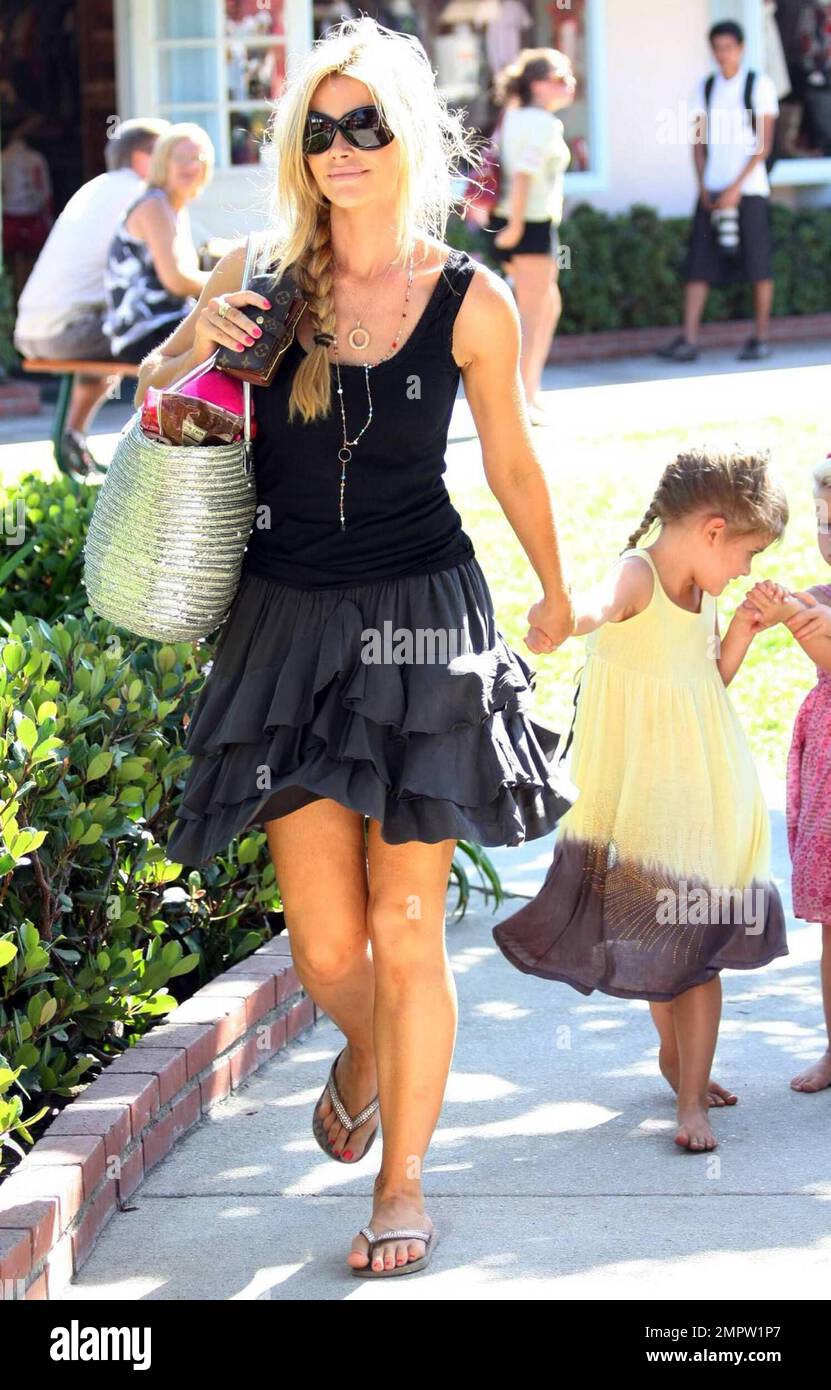 Denise Richards takes her two daughters, Sam and Lola Rose, to the park ...