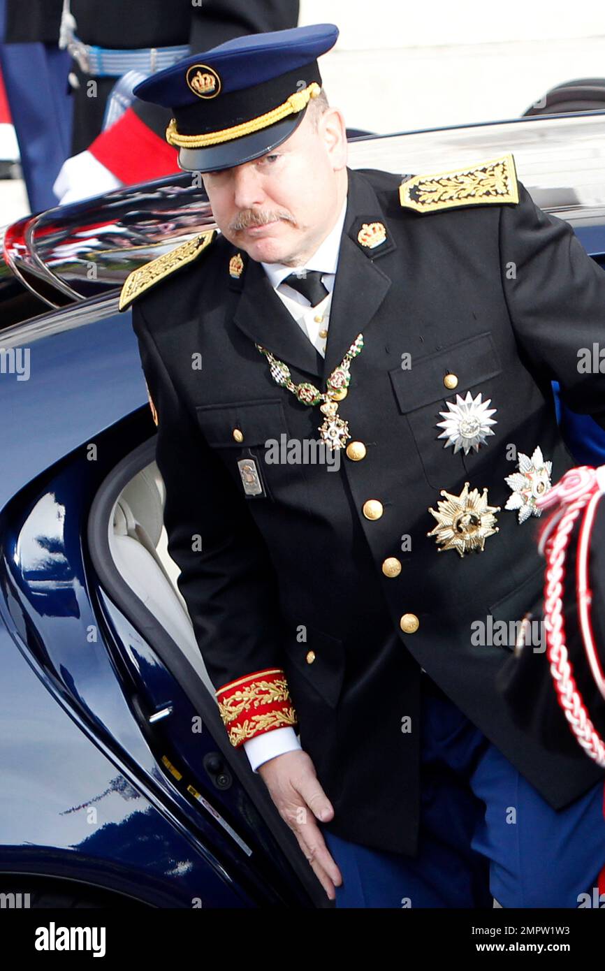 Prince Albert II of Monaco arrives for the celebrations marking Monaco ...