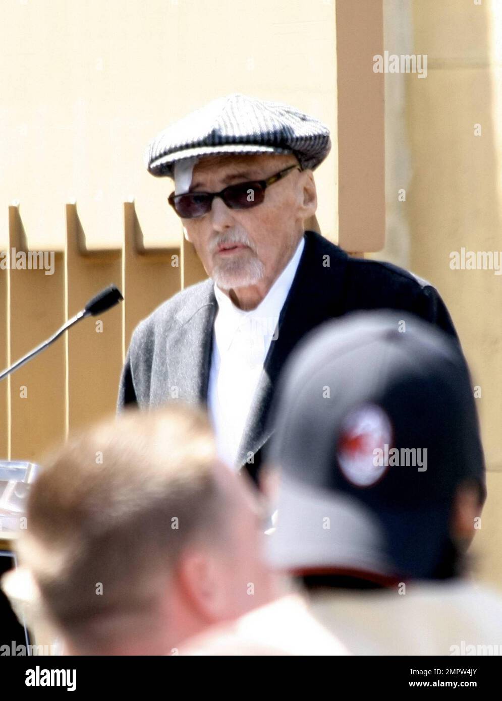 "Easy Rider" and "Blue Velvet" star Dennis Hopper looks frail as he ...