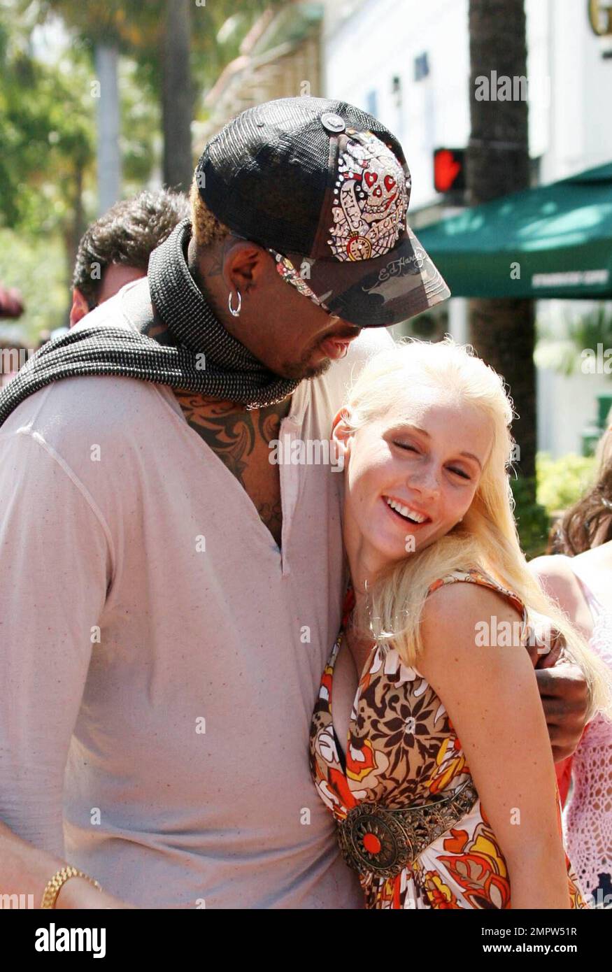 Exclusive!! Basketball bad-guy Dennis Rodman was out and about on Miami ...