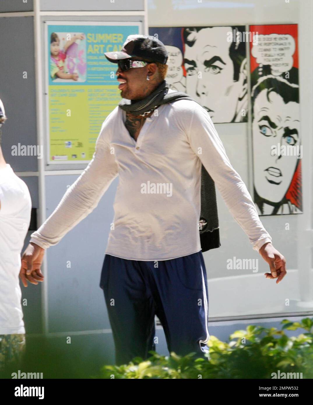 Exclusive!! Basketball bad-guy Dennis Rodman was out and about on Miami ...