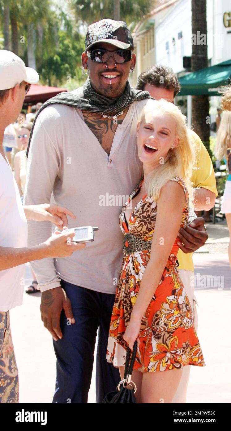 Exclusive!! Basketball bad-guy Dennis Rodman was out and about on Miami ...