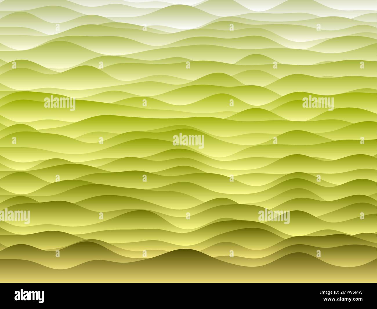 Abstract curves background. Smooth curves with gradients in lime colors ...