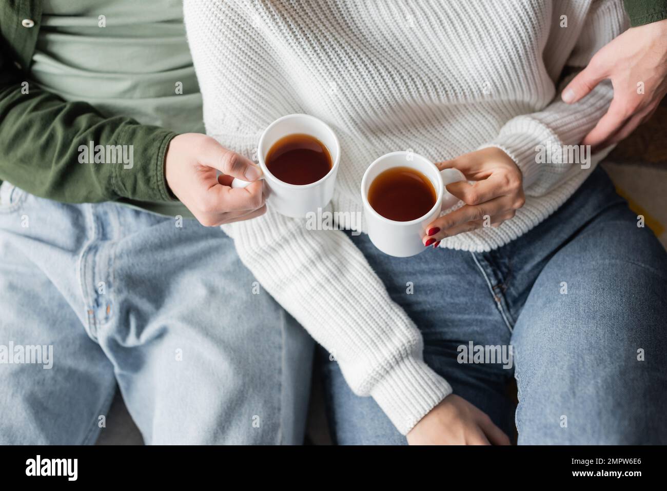 Young beautiful couple tea hi-res stock photography and images - Alamy