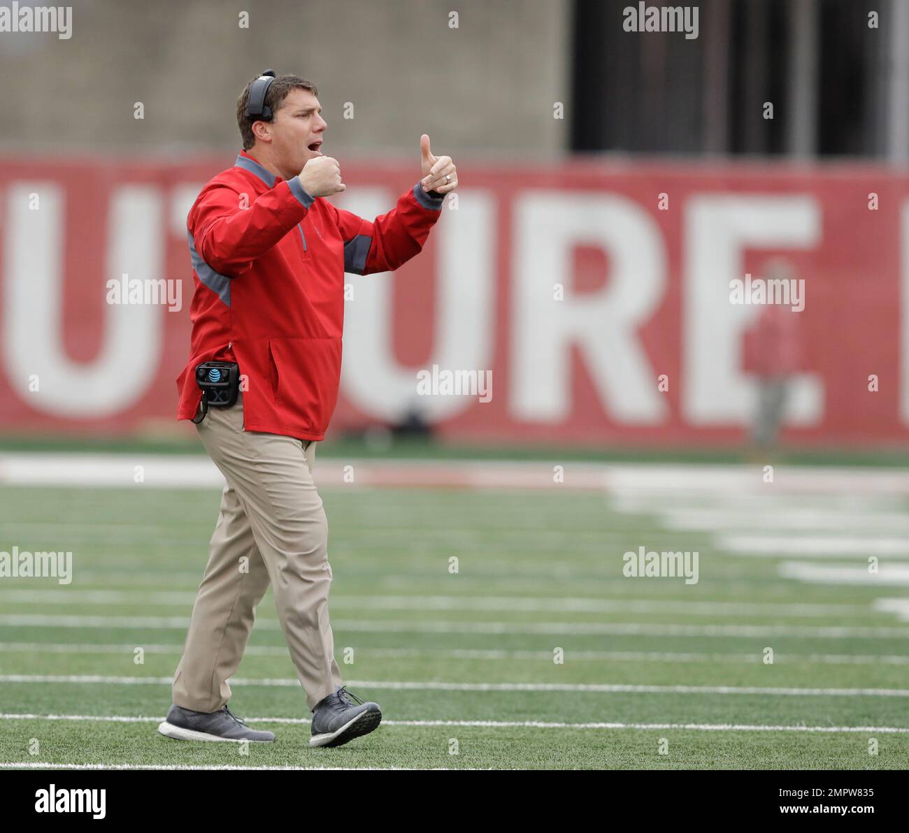 Rutgers head coach Chris Ash in action during the first half of an NCAA ...