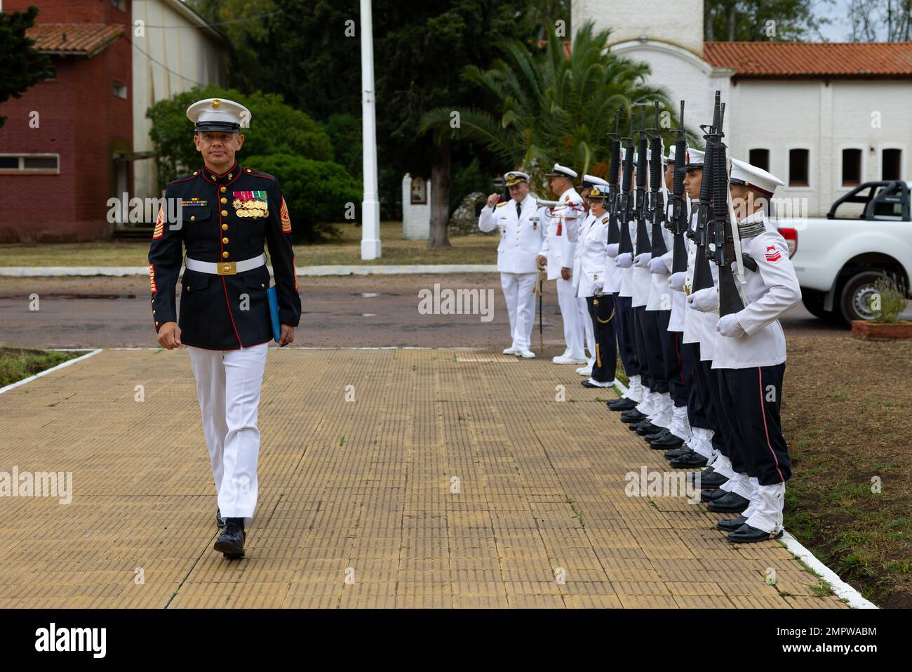 U.S. Marine Corps Sgt. Maj. Carlos Ruiz, sergeant major of Marine Corps ...