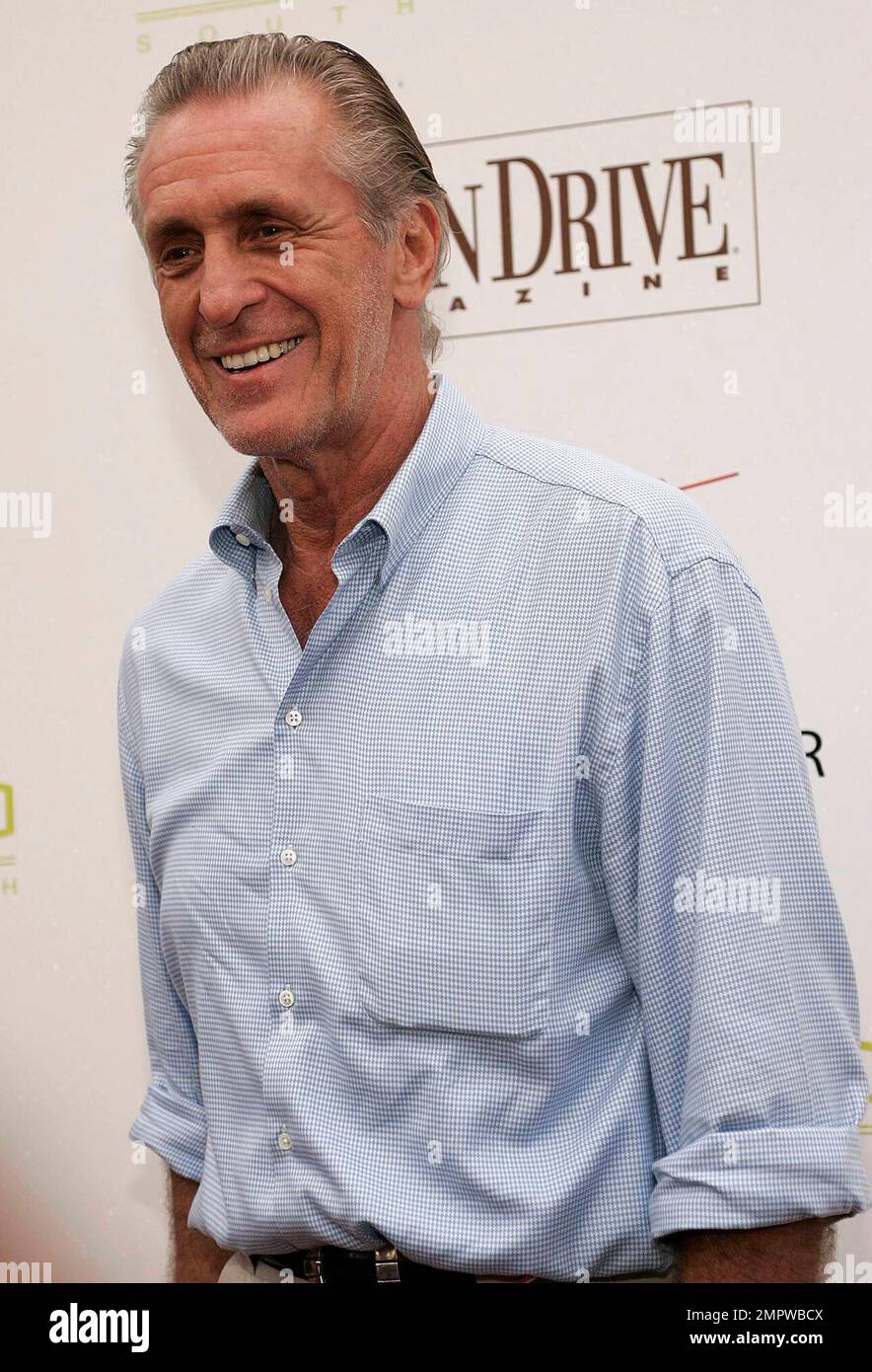 Miami Heat Coach Pat Riley arrives for the grand opening of Devito ...