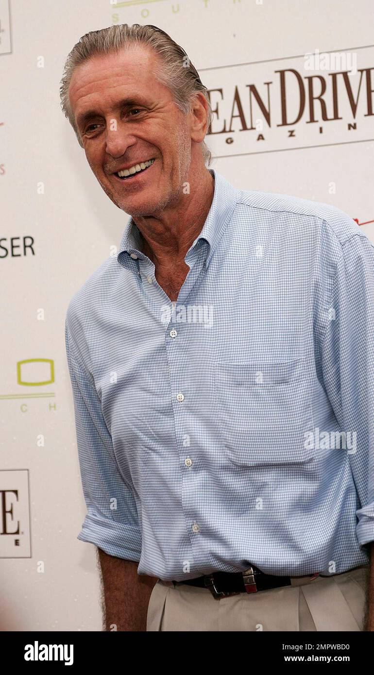 Miami Heat Coach Pat Riley arrives for the grand opening of Devito ...