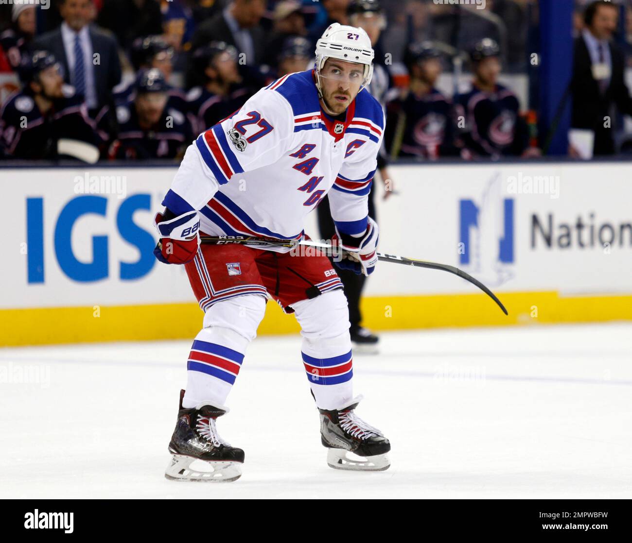 New York Rangers defenseman Ryan McDonagh is seen against the Columbus ...
