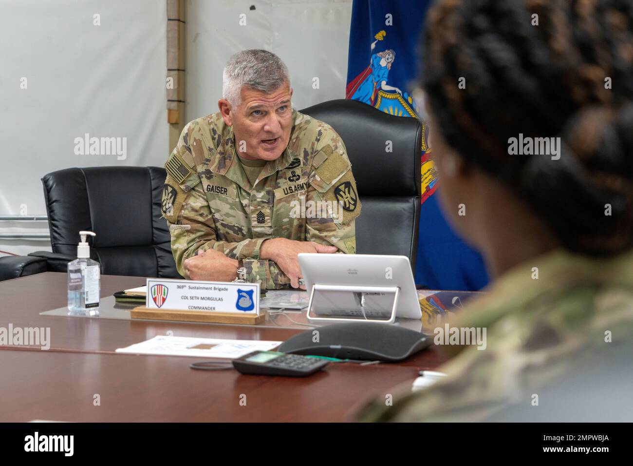 U.S. Army Command Sgt. Maj. Kevin Gaiser, the senior enlisted advisor ...
