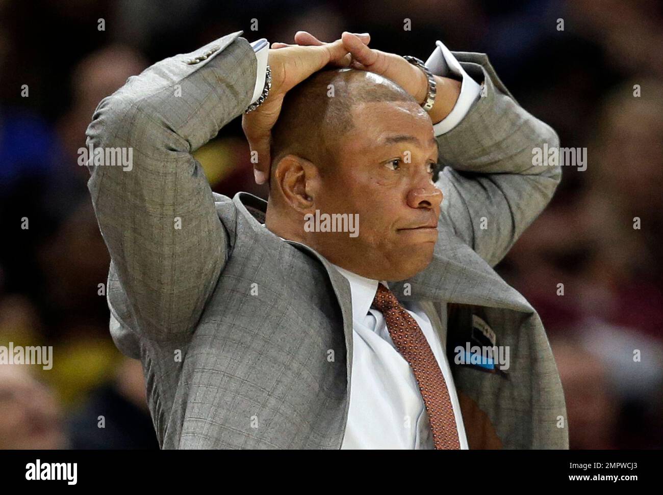 Los Angeles Clippers coach Doc Rivers watches during the second half of ...