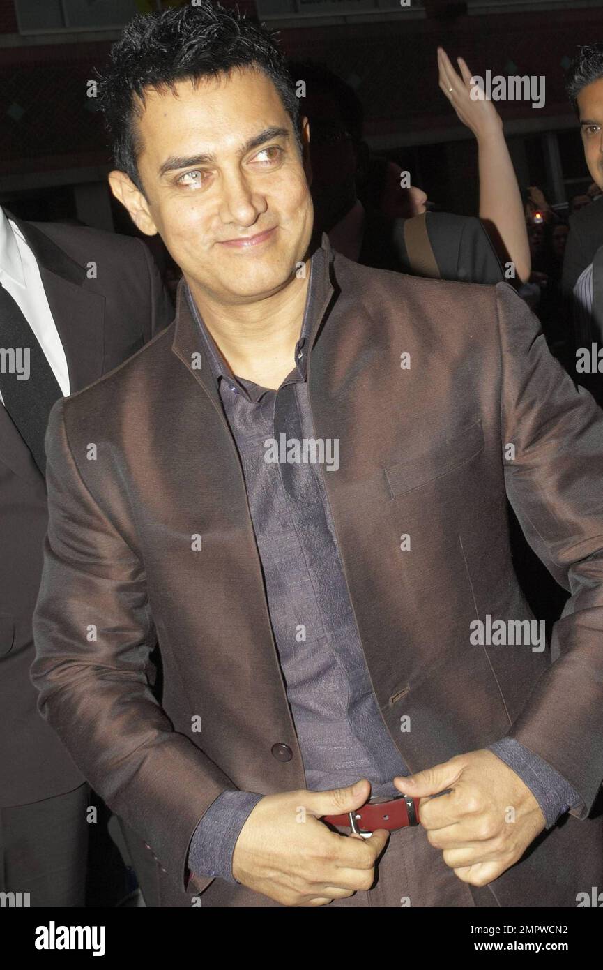Hindi film superstar Indian actor and director Aamir Khan arrives for ...