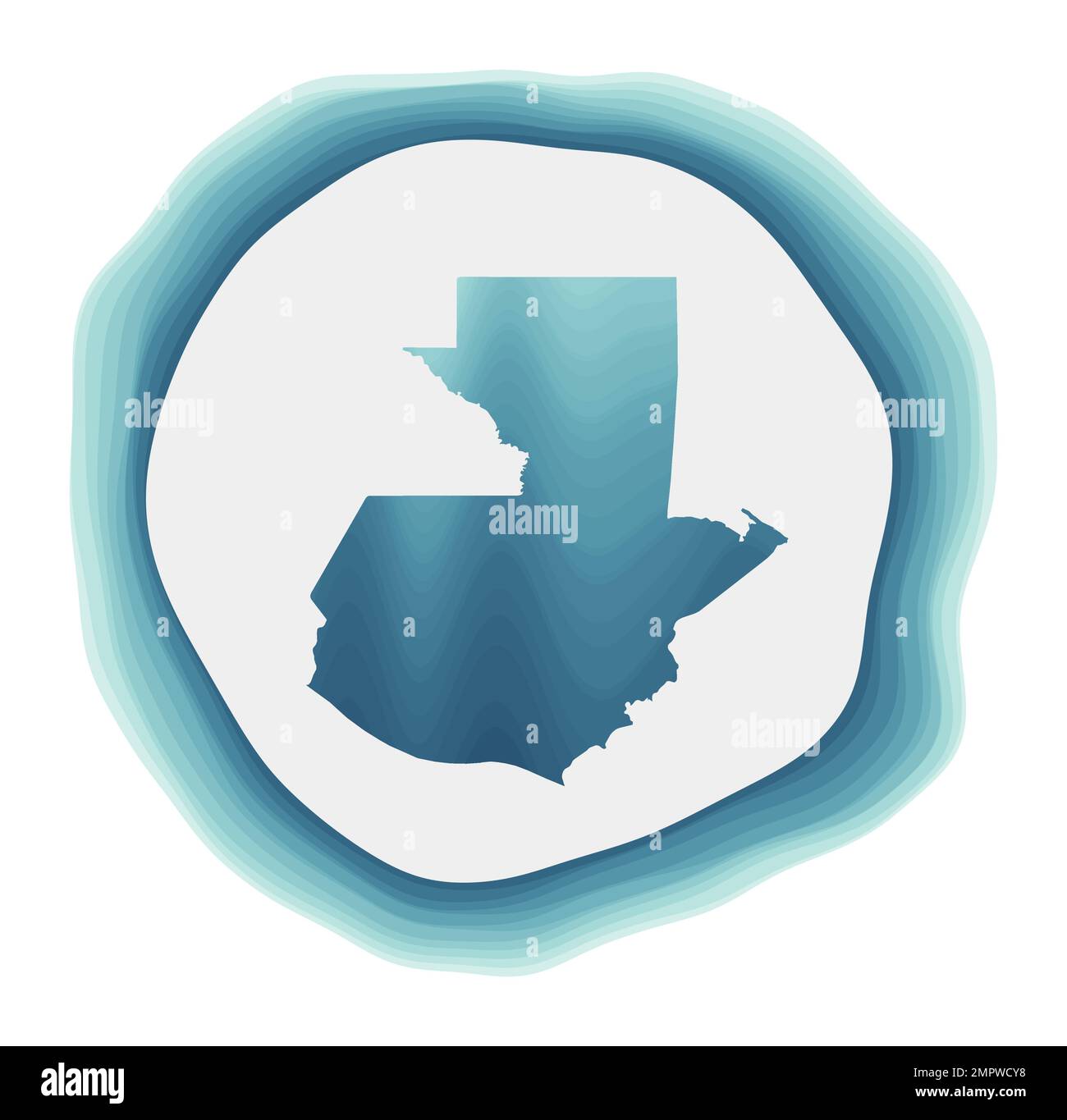 Guatemala logo. Badge of the country. Layered circular sign around ...