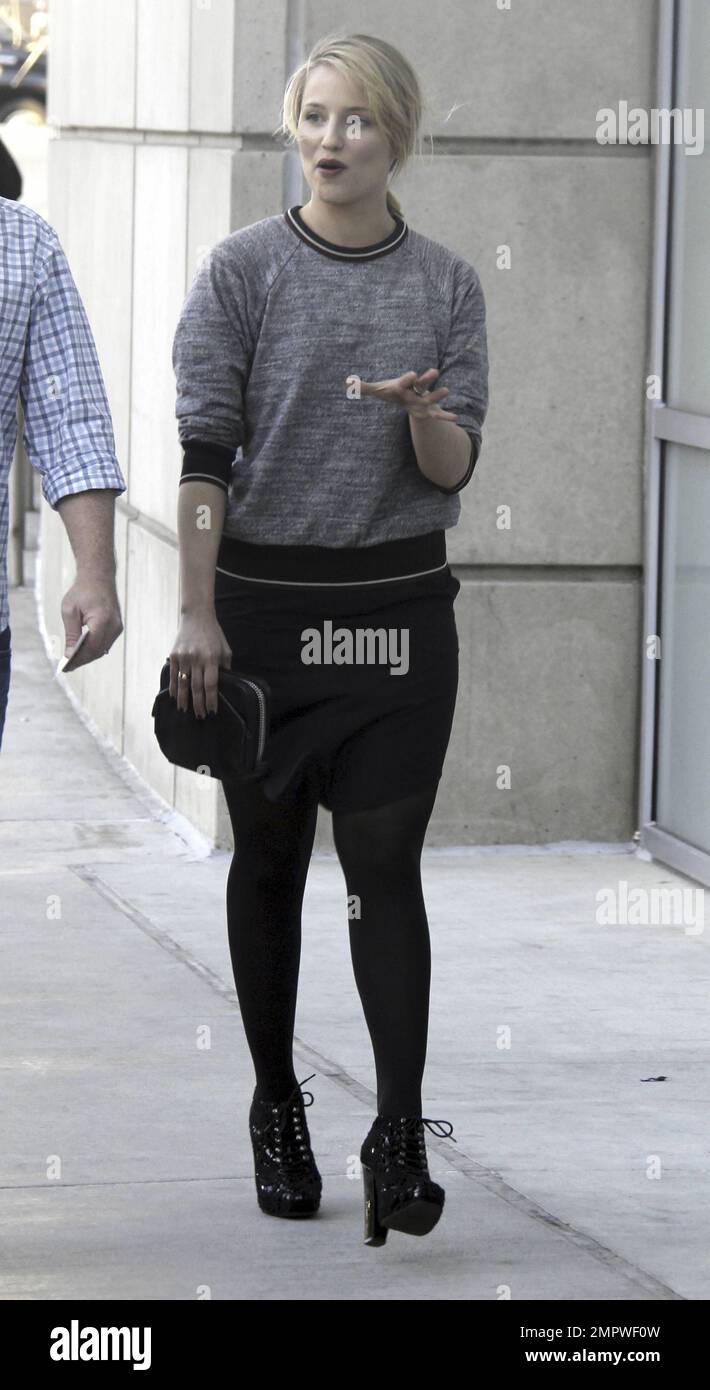 'Glee' star Dianna Agron arrives at the Staples Center to watch the ...