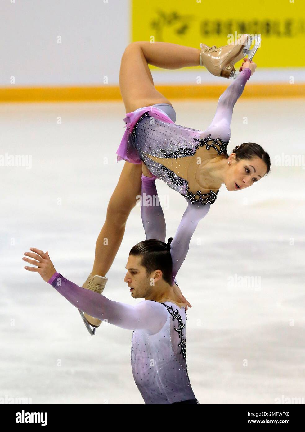 Nicole Della Monica and Matteo Guarise of Italy compete their pairs ...