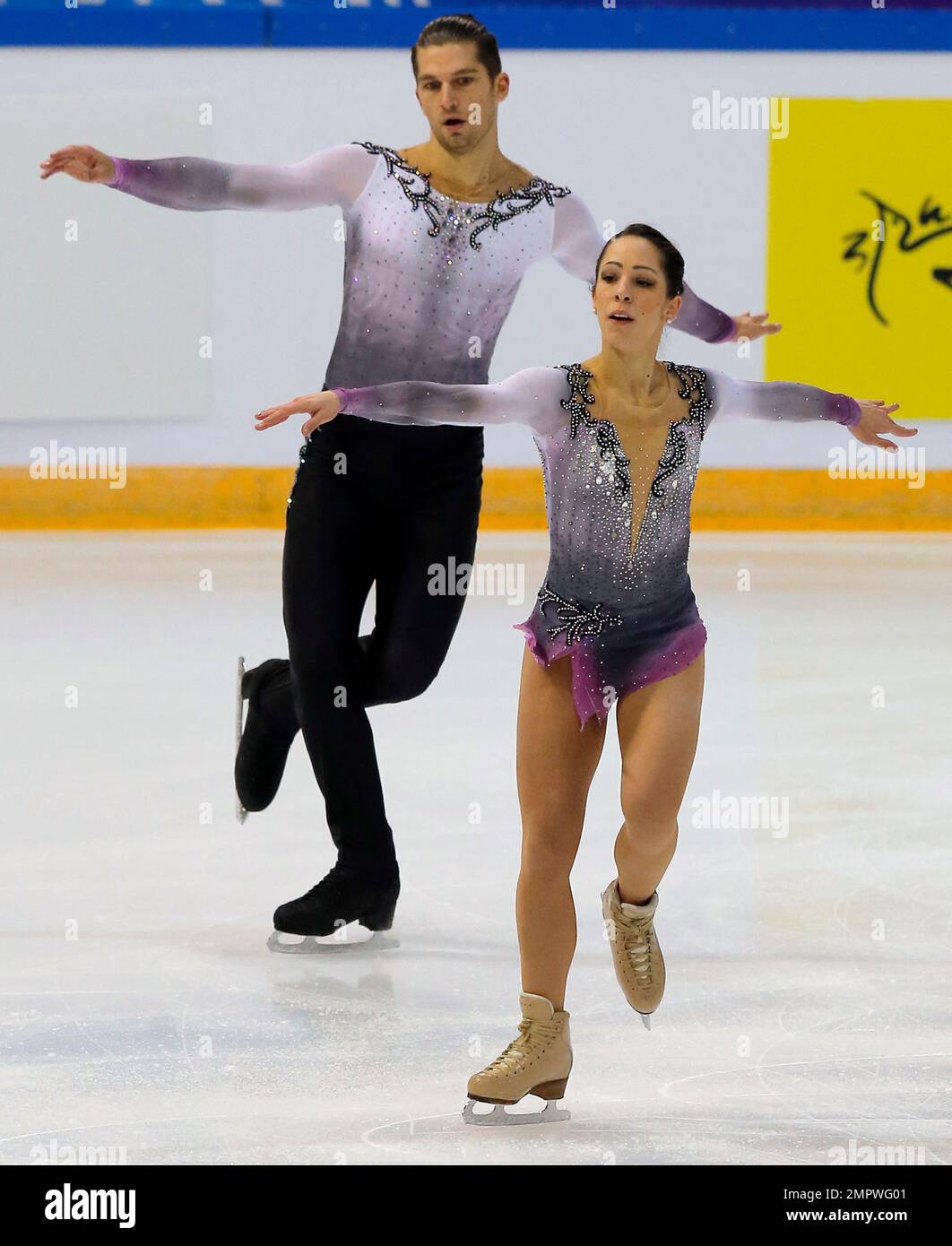 Nicole Della Monica and Matteo Guarise of Italy compete their pairs ...