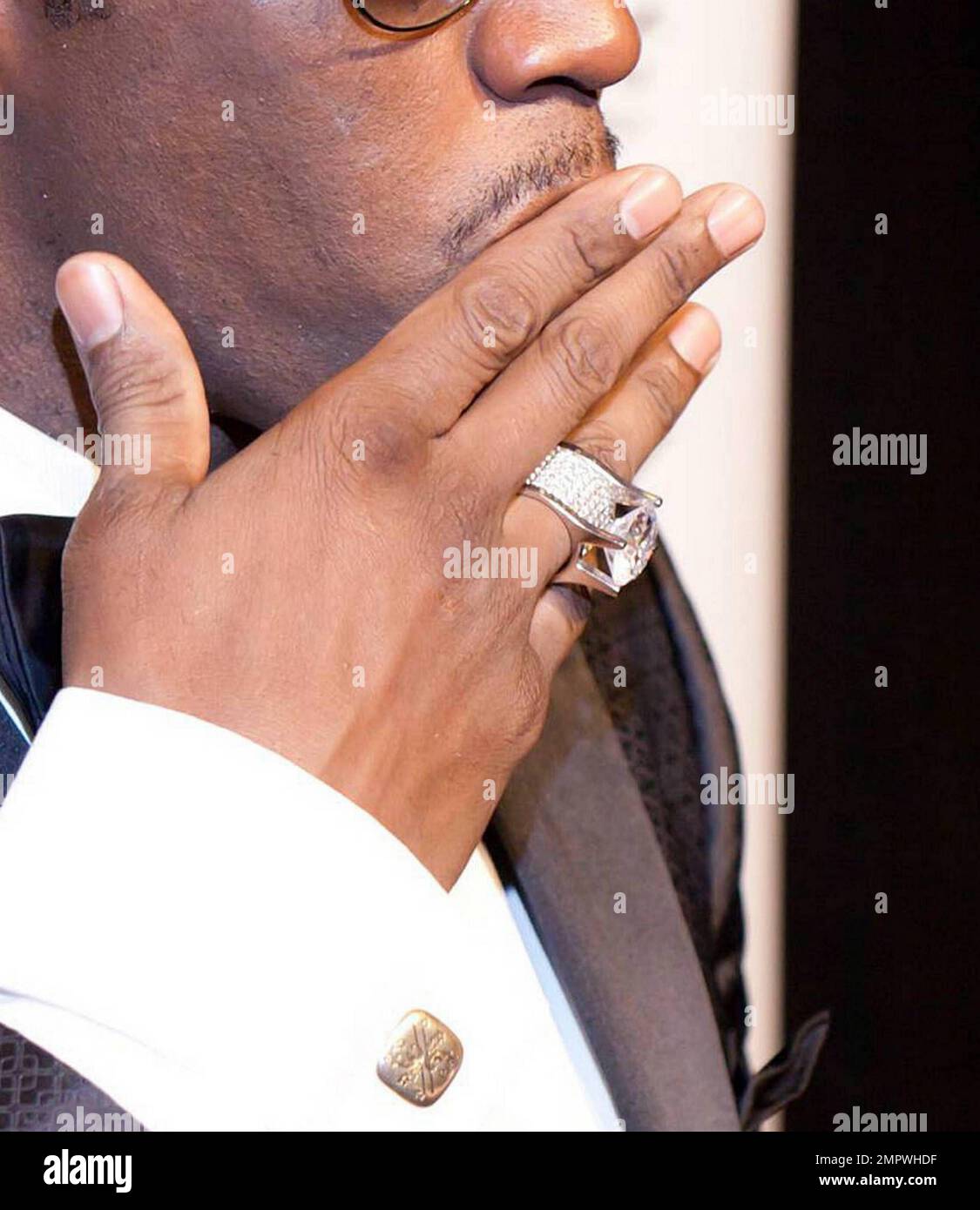 Sean Combs Aka Diddy Shows Off His Massive Diamond Rings And Flashy Tuxedo As He Walks The Red