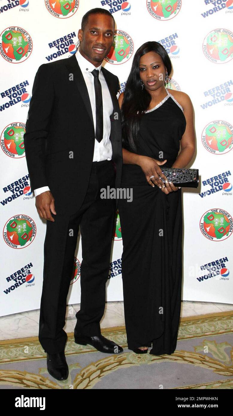 Didier Drogba and wife attend the Didier Drogba Foundation Benefit at ...