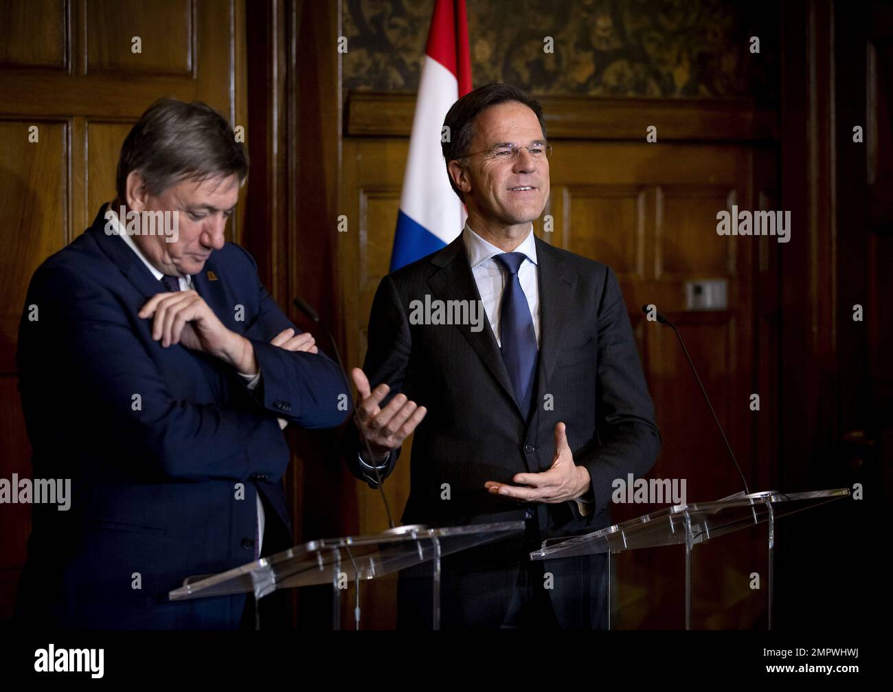 DEN BOSCH - Prime Minister Jan Jambon and Prime Minister Mark Rutte ...