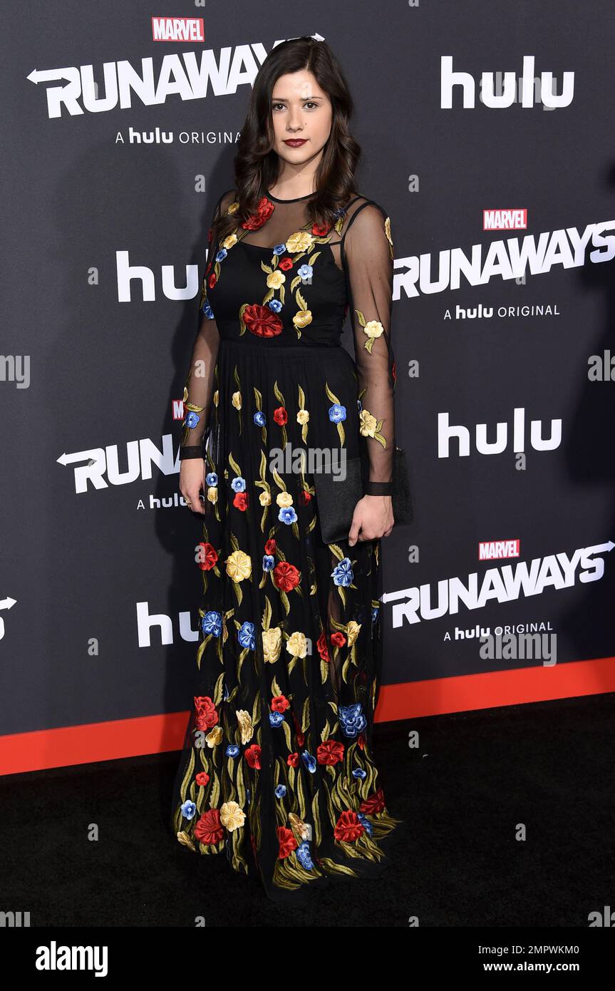 Amber Coney attends the LA Premiere of "Runaways" at the Regency Bruin ...
