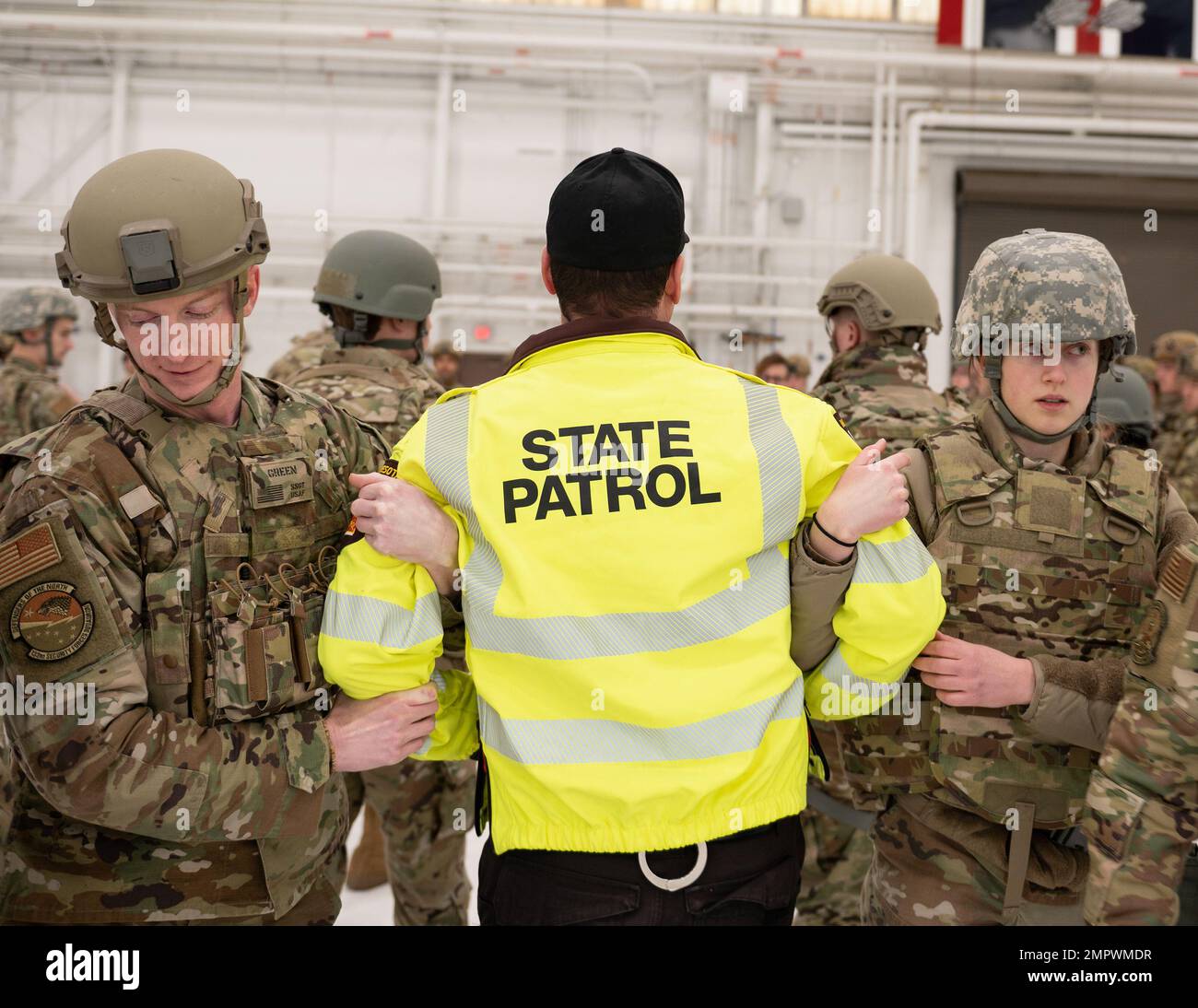 U.S. Air Force Airmen from the 133rd Airlift Wing participate in ...