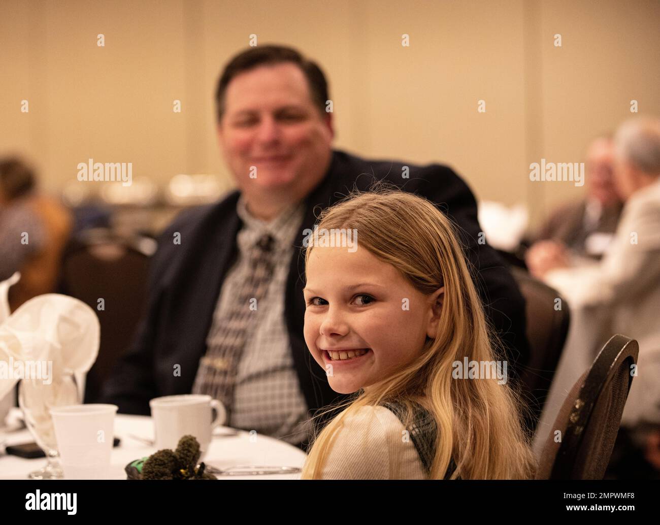 Tori Rodgers, granddaughter of Gold Star Mother, Vonda Rodgers, smiles at the camera during a ...