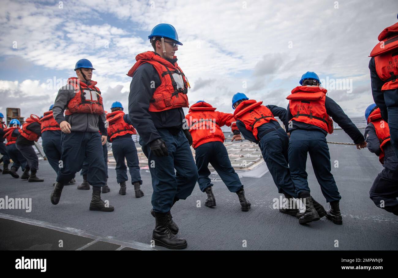 MEDITERRANEAN SEA (Nov. 19, 2022) Sailors, assigned to the Arleigh ...