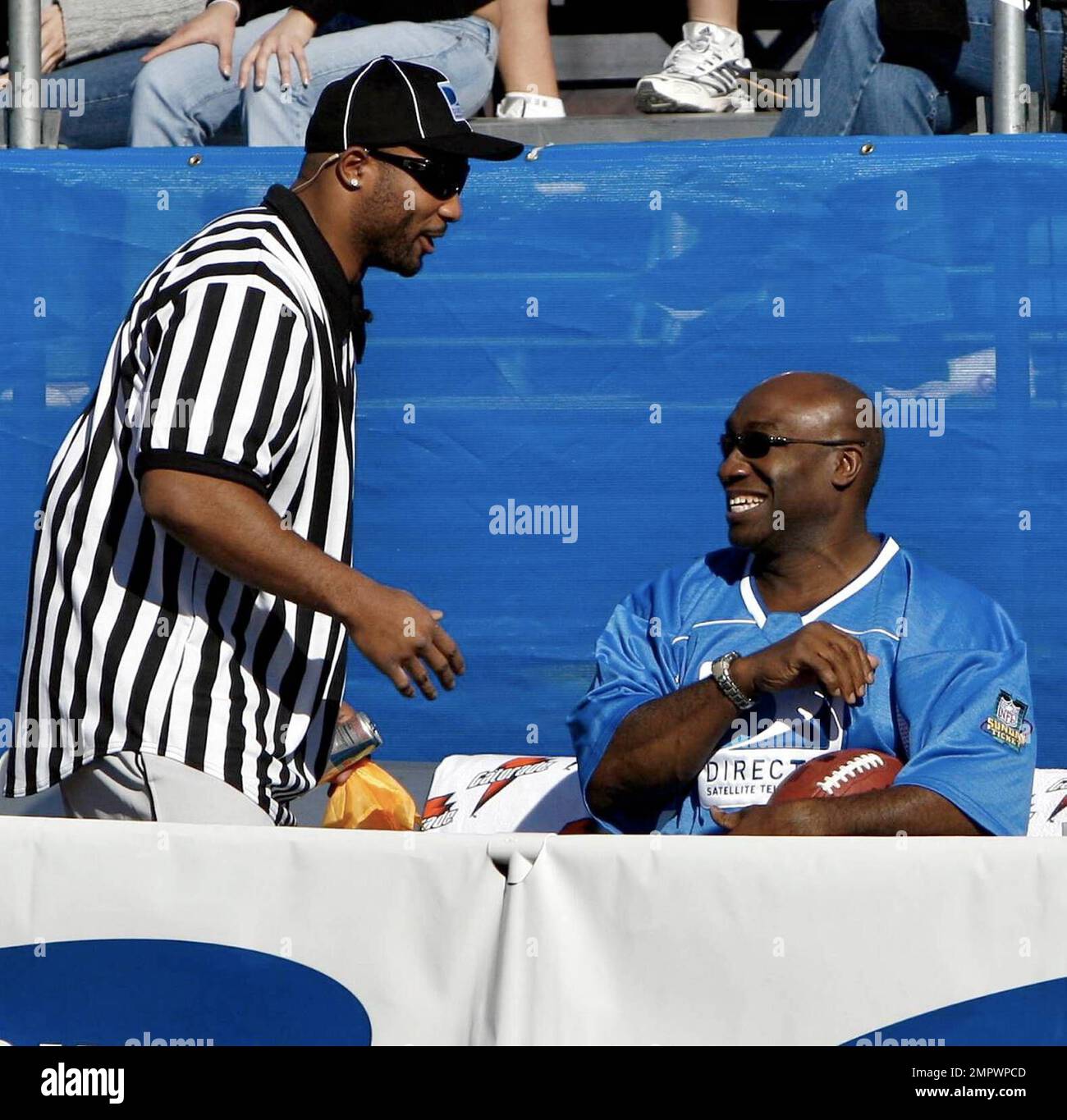 Lance Briggs and Michael Clarke Duncan at the Directv Celebrity Beach ...
