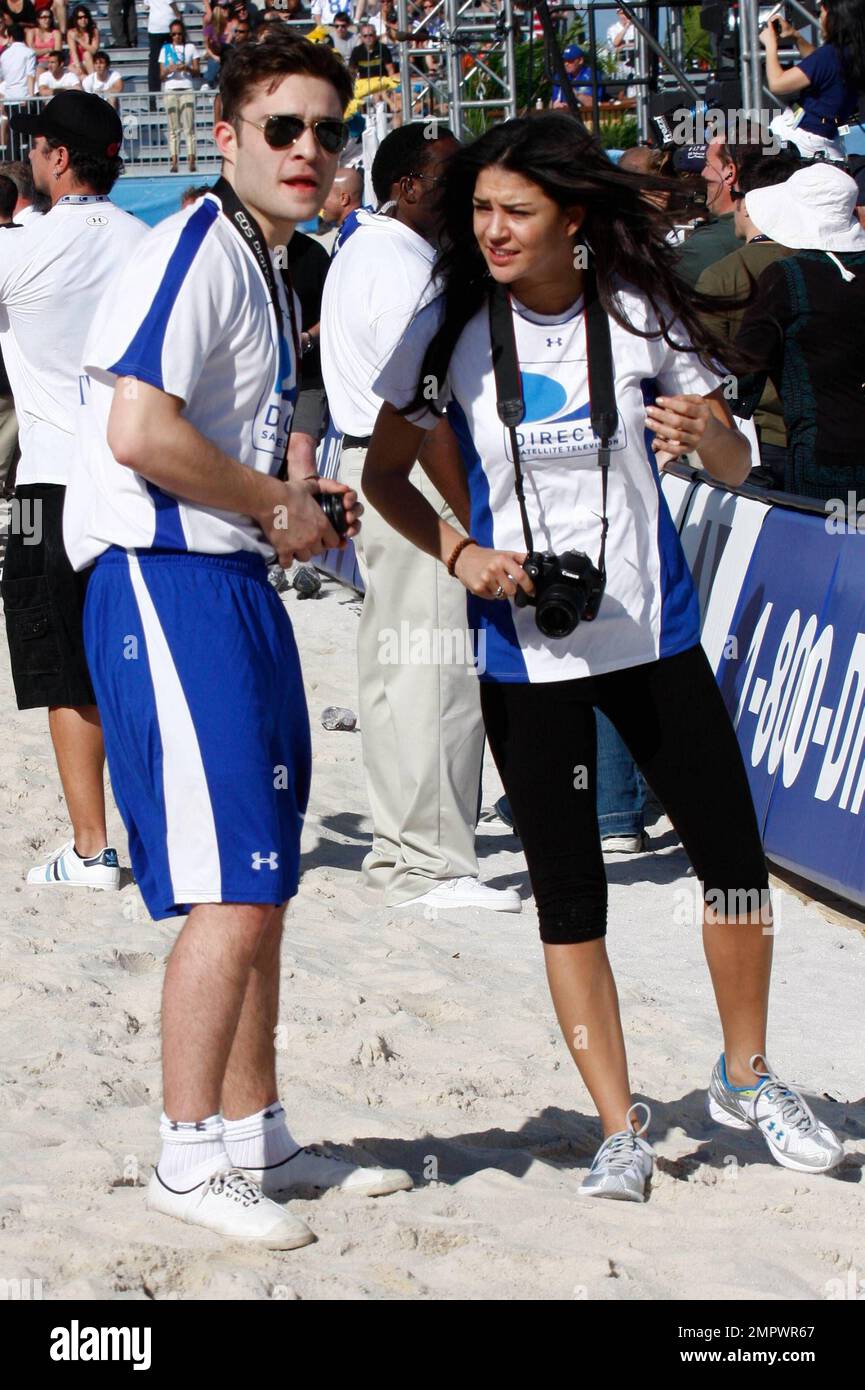 Ed Westwick and Jessica Szohr play in the Fourth Annual DirecTV ...