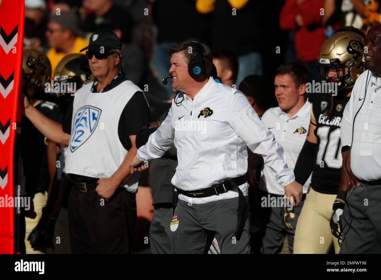 Colorado Buffaloes head coach Mike MacIntyre in the first half of an ...