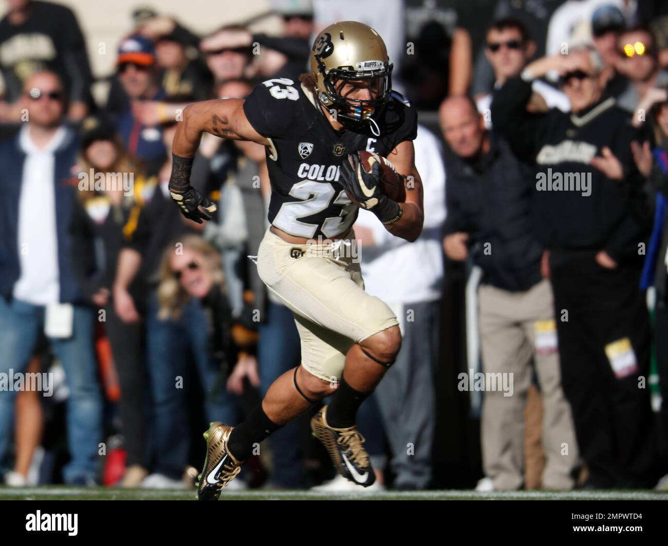 Colorado Buffaloes running back Phillip Lindsay (23) in the first half ...