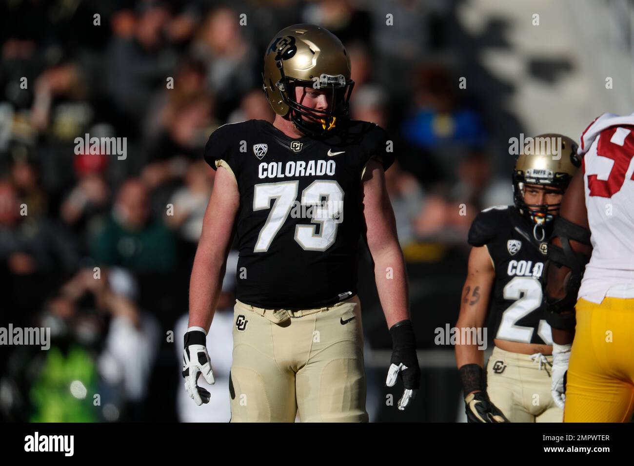 Colorado Buffaloes offensive lineman Isaac Miller (73) in the first ...