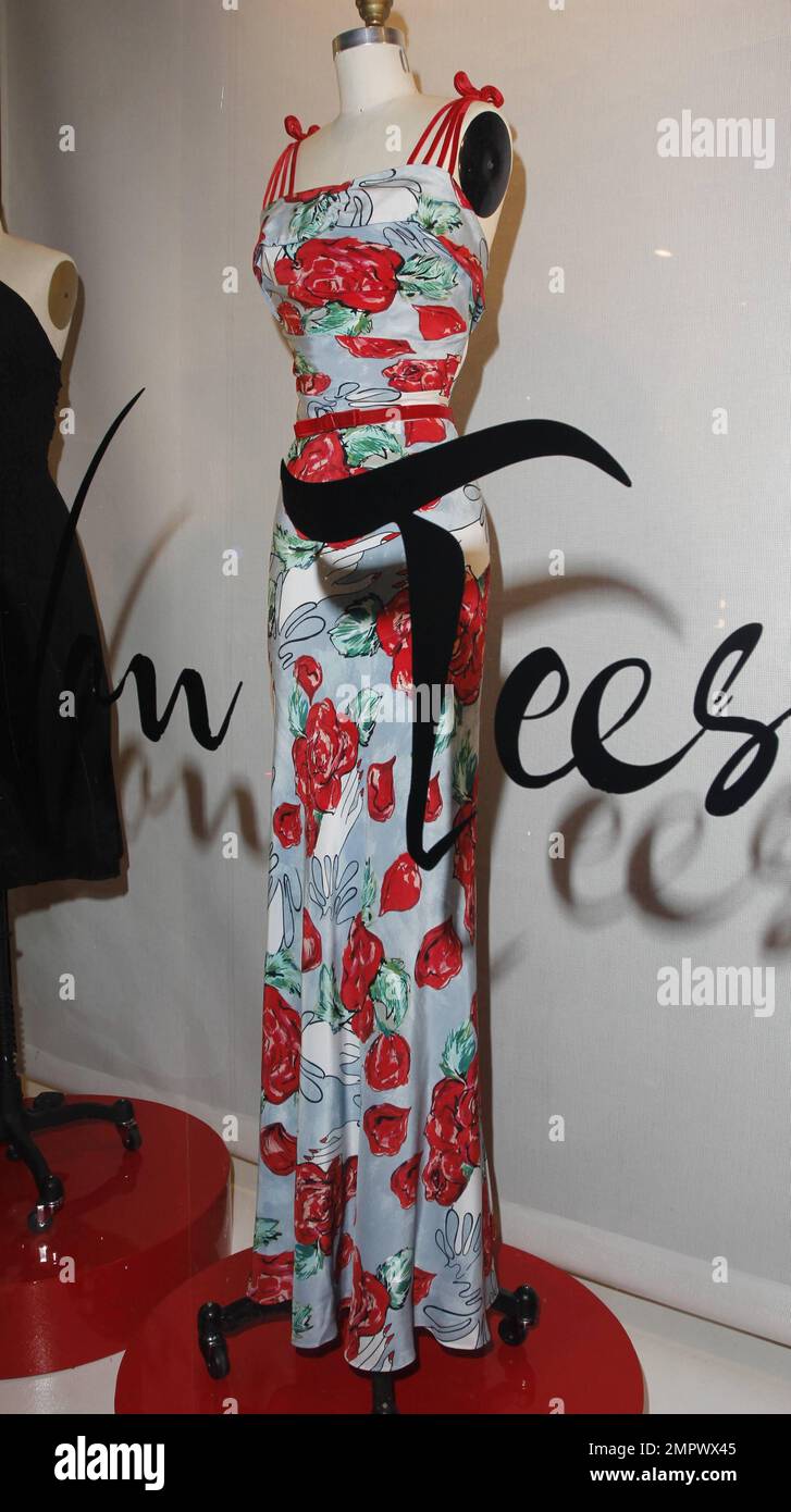 General views of the display window at Decades showcasing the dress ...