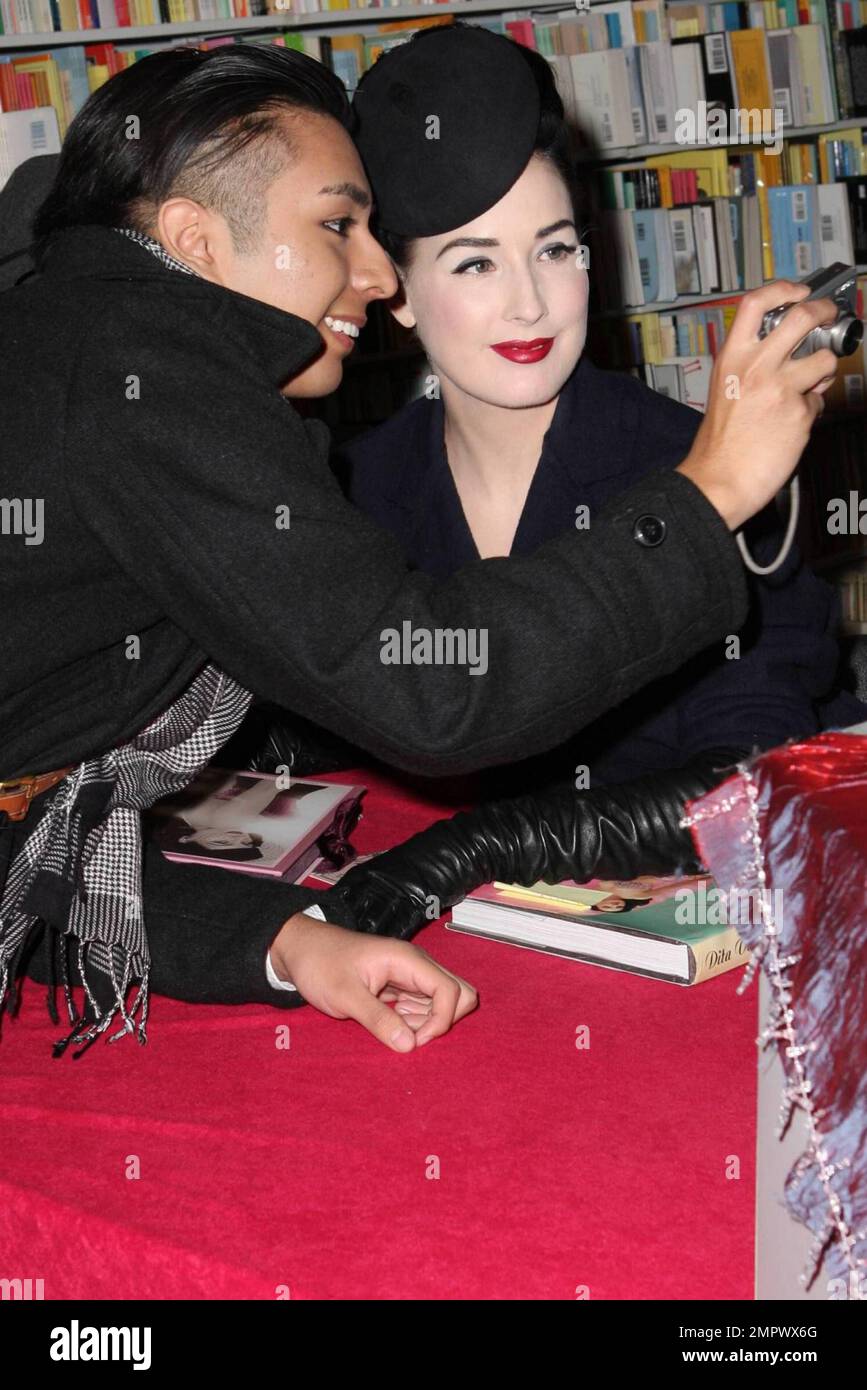 Burlesque star Dita Von Teese signs copies of her new book "Dita ...