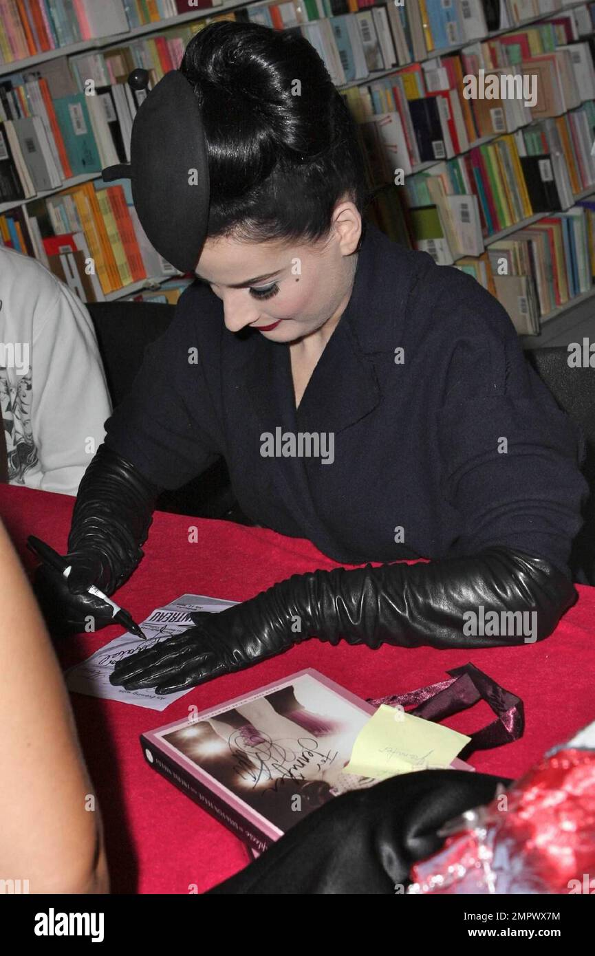 Burlesque star Dita Von Teese signs copies of her new book "Dita ...
