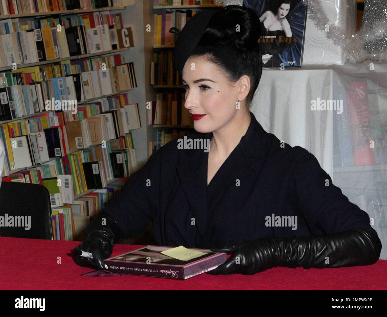 Burlesque star Dita Von Teese signs copies of her new book "Dita ...