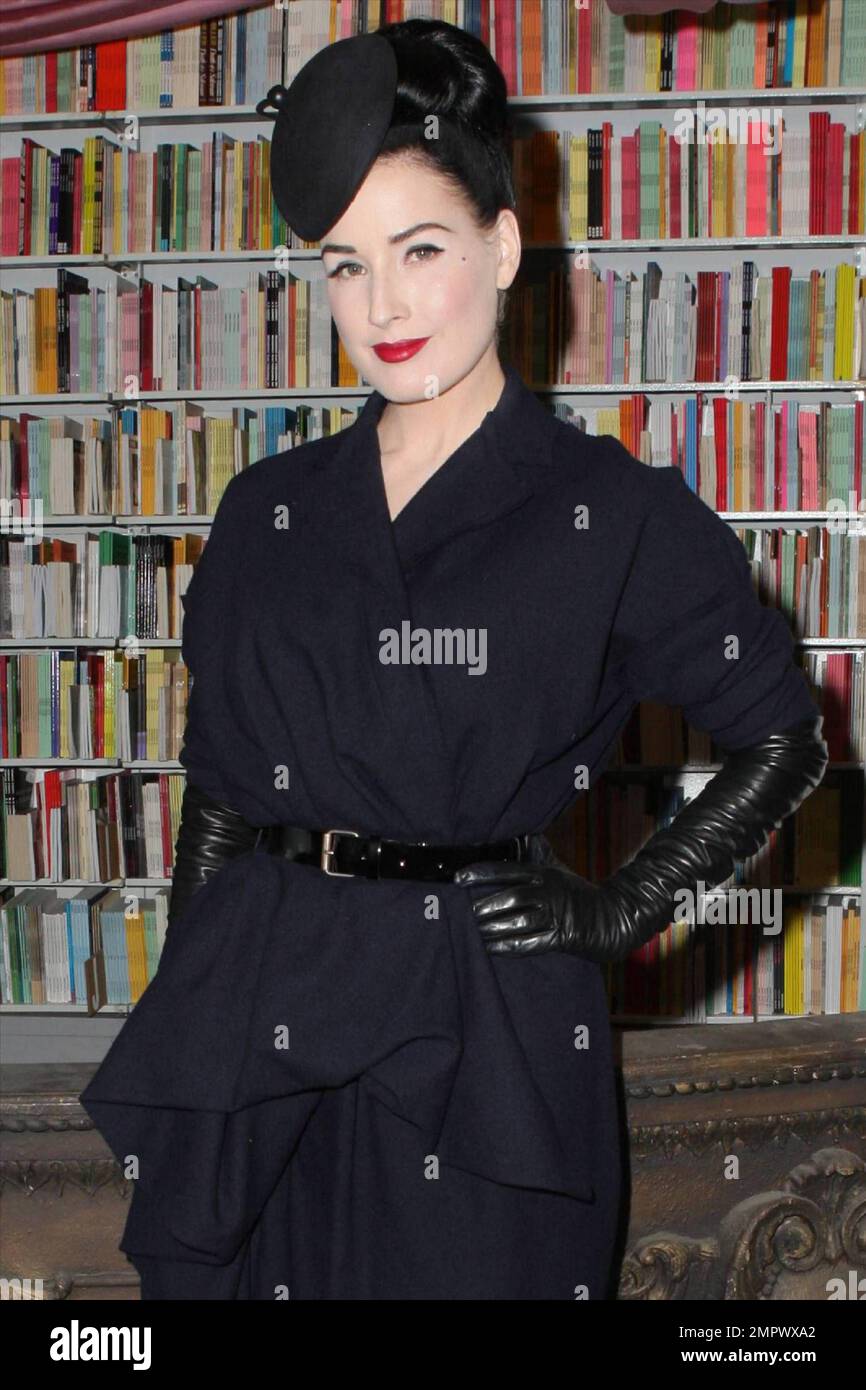Burlesque star Dita Von Teese signs copies of her new book "Dita ...