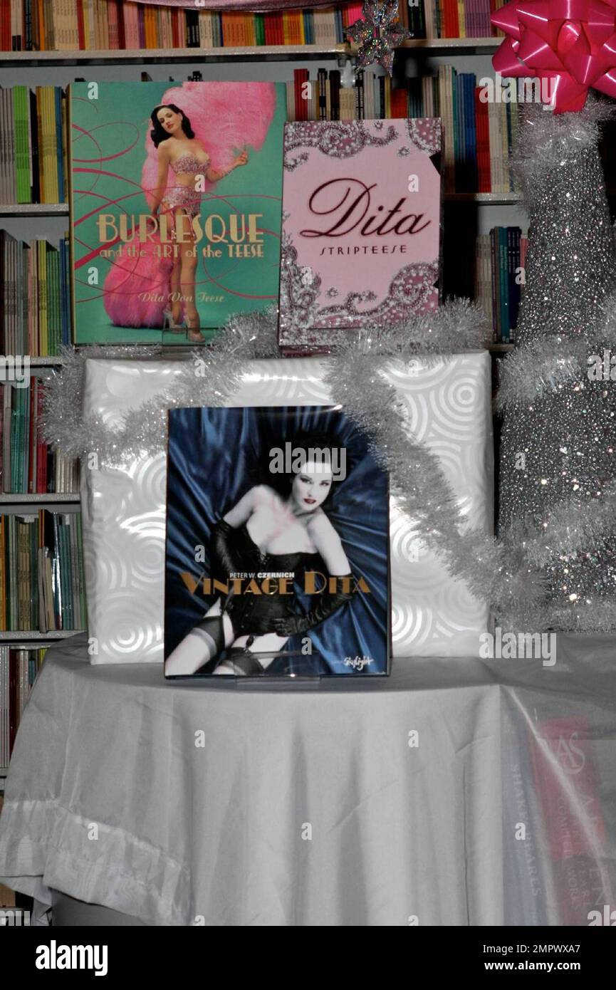 Burlesque star Dita Von Teese signs copies of her new book "Dita ...