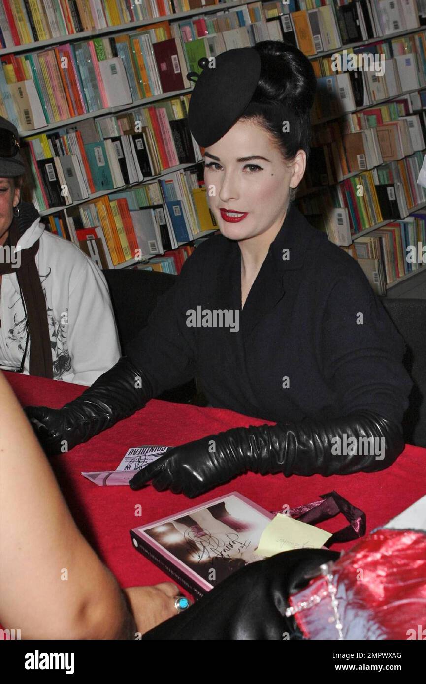 Burlesque star Dita Von Teese signs copies of her new book "Dita ...