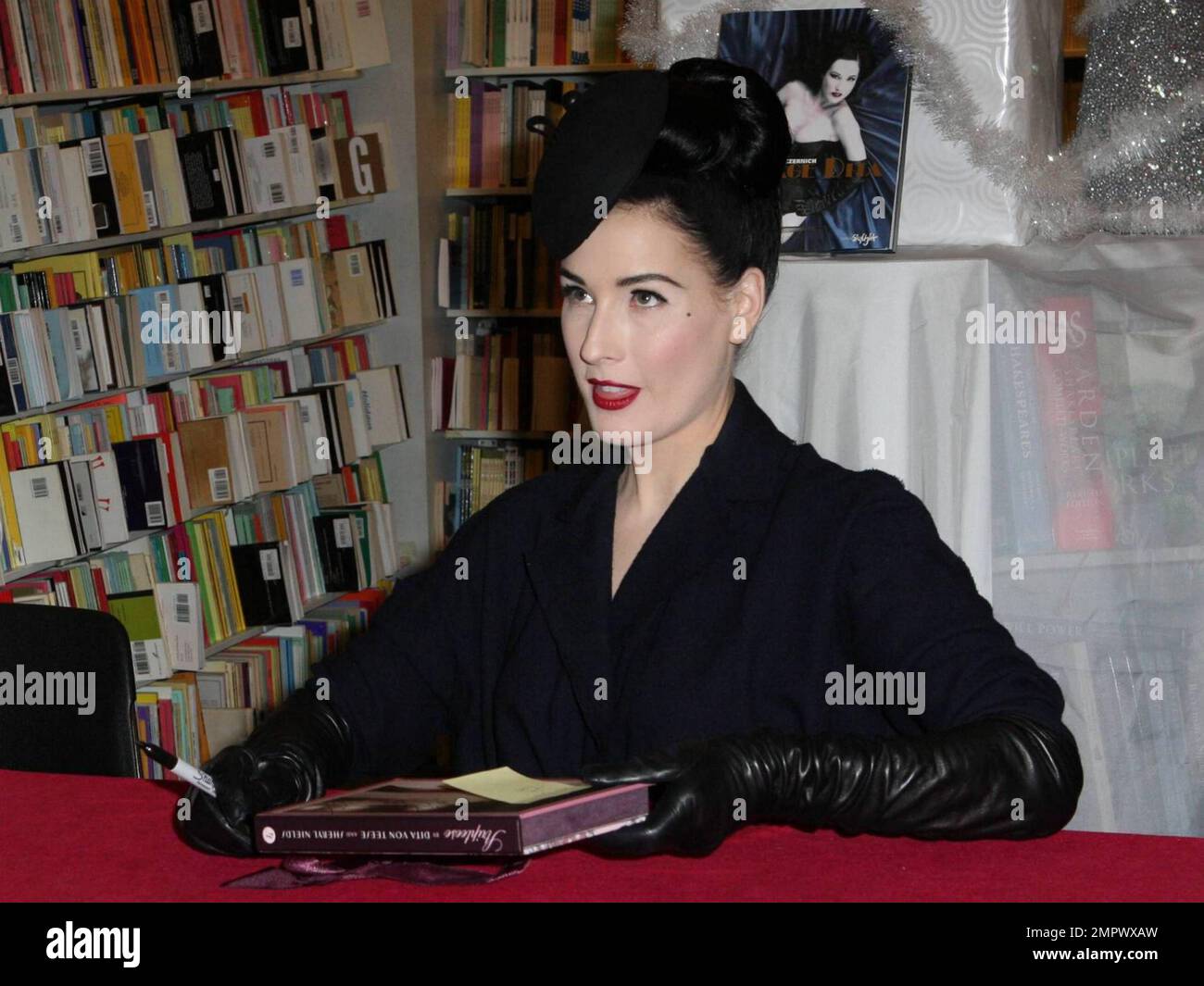 Burlesque star Dita Von Teese signs copies of her new book "Dita ...