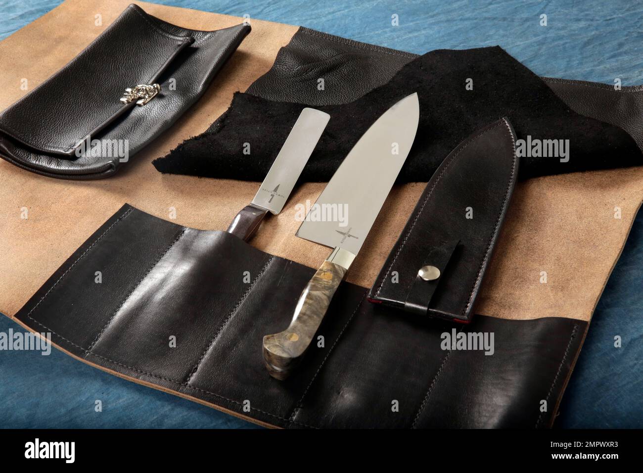 The Town Cutler Chef Kit, that consists of their Black Leather 5-Slot ...