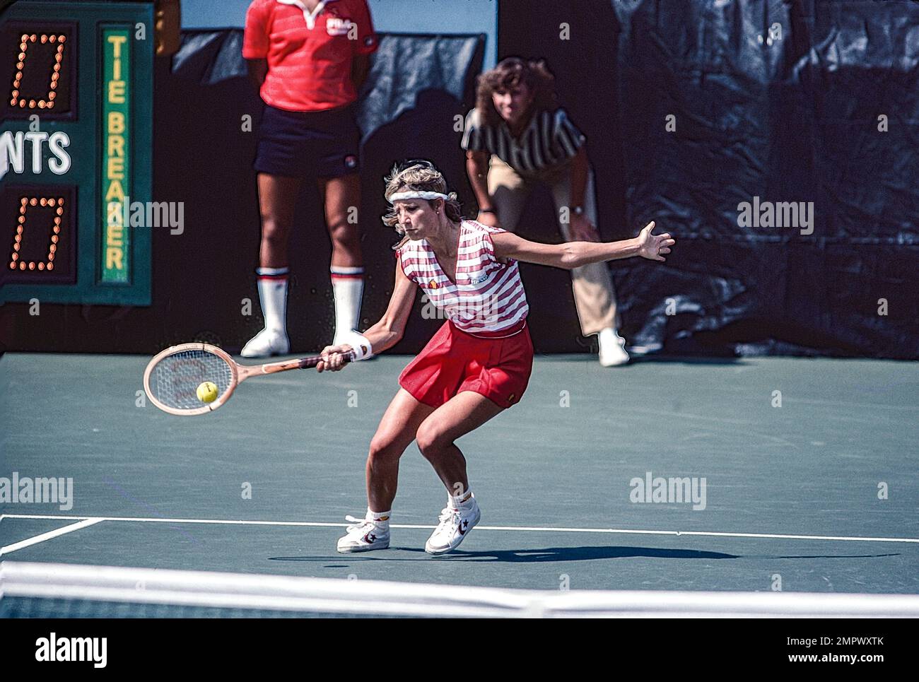 Chris Evert (USA) competing in the 1983 US Open Tennis Stock Photo - Alamy