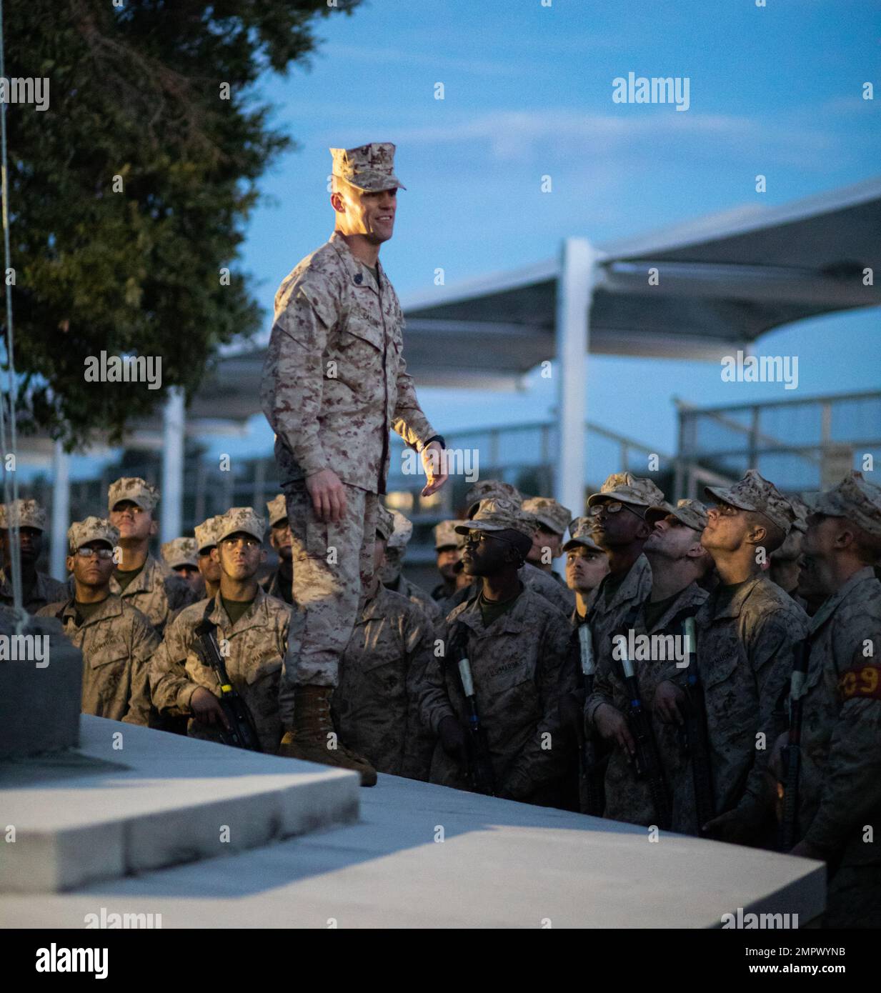 U.S. Marines with Delta Company, 1st Recruit Training Battalion ...