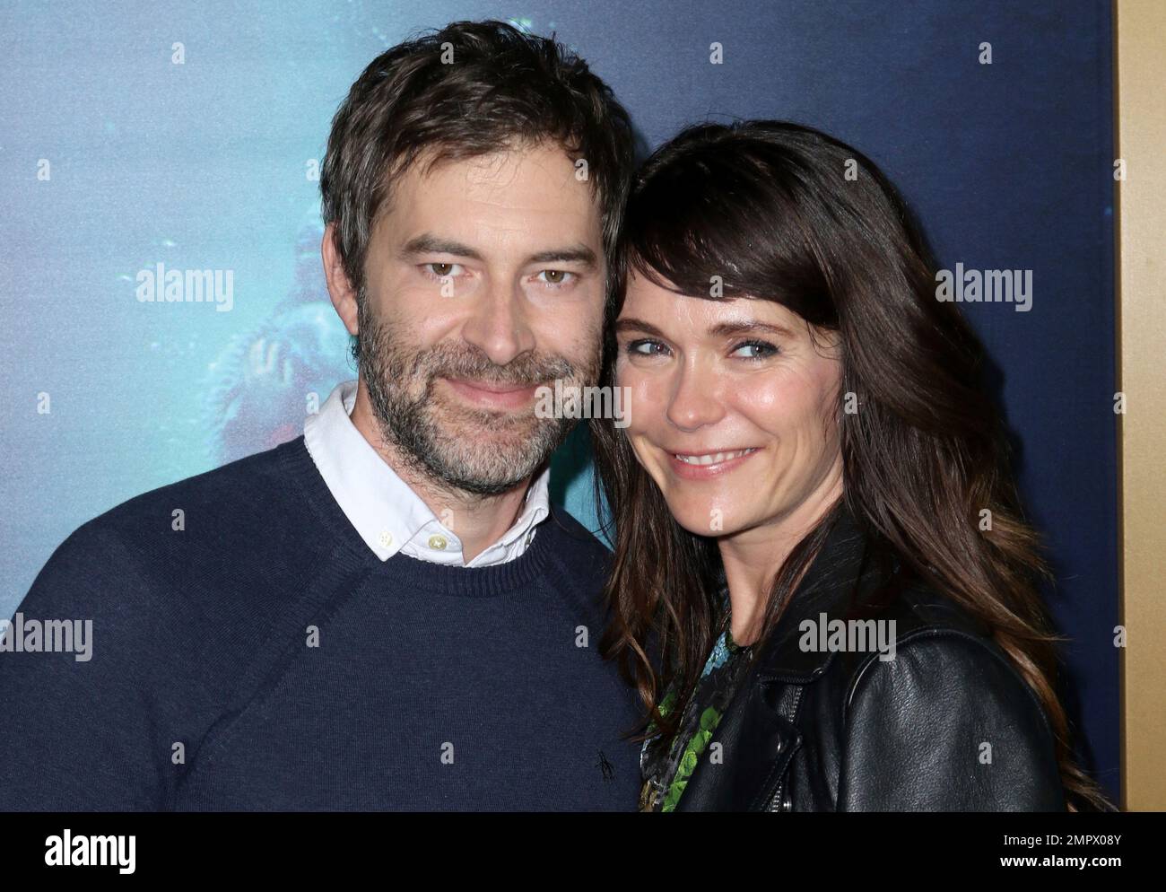 Mark Duplass, left, and Katie Aselton arrive at the LA Premiere of "The ...
