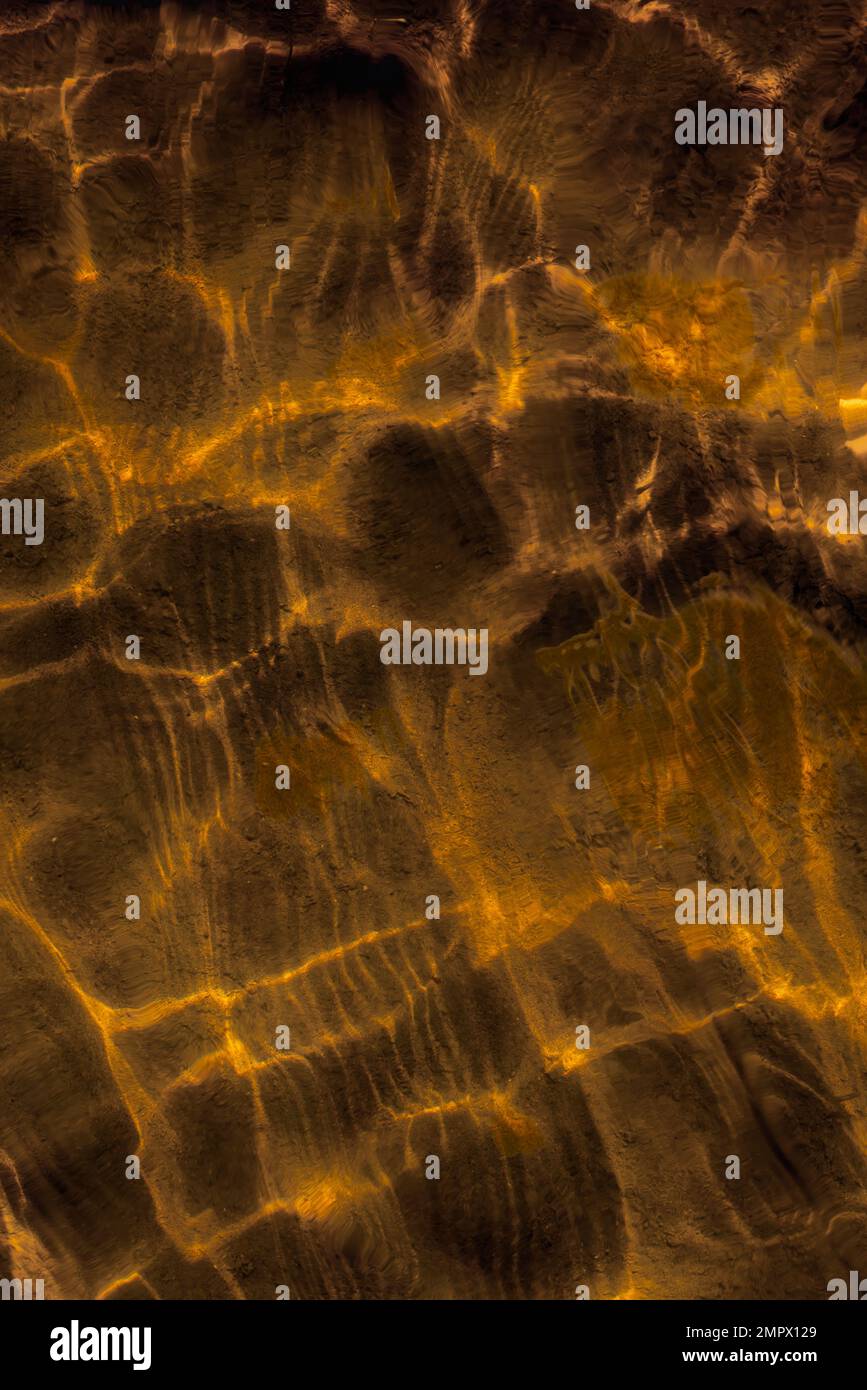 Photo of a transparent clean water surface of the movement of waves and ...